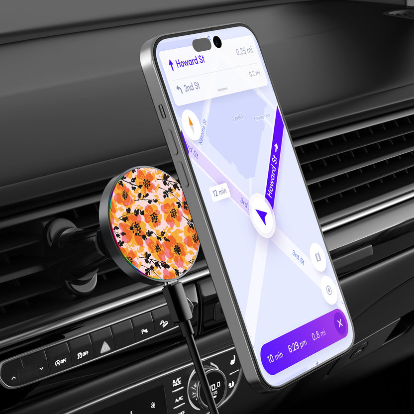 MyBat Design Lab Magnetic Wireless Charging Vent Mount - Black - Marma ...