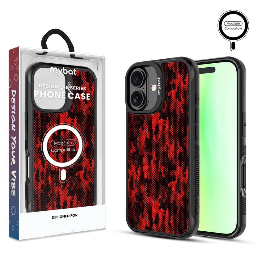 MyBat Design Lab Series MagSafe Case for Apple iPhone 17 - Red Digital ...