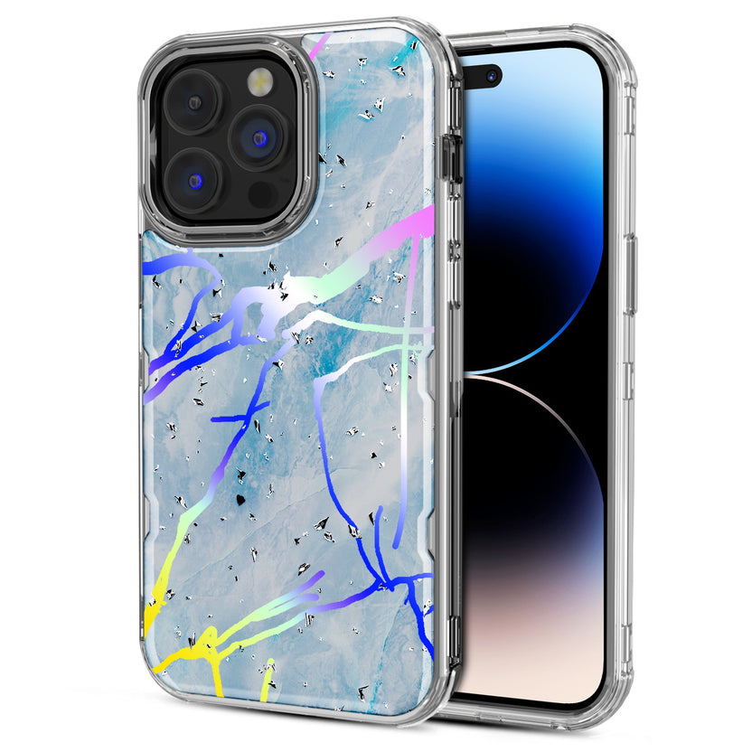 MyBat Pro TUFF Kleer Hybrid Case for Apple iPhone 14 Pro Max - Blue Ma ...
